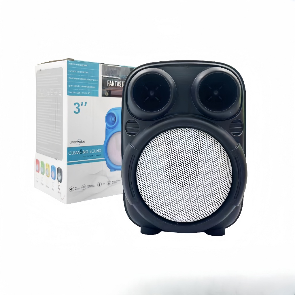 ลำโพงไร้สาย รุ่น GTS-1817 เสียงดี เบสหนัก มีไฟ LED ขณะเล่นเพลง ดอกลำโพง 3 นิ้ว รองรับวิทยุFM/TF ...