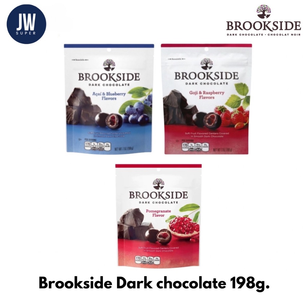 Brookside Dark Chocolate 198 กรัม (g.) ดาร์กช๊อคโกแลต สอดไส้ผลไม้ตระกูล ...