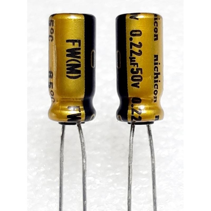 Nichicon FW 0.22uf 50v capacitor ตัวเก็บประจุ คาปาซิเตอร์ | Shopee Thailand