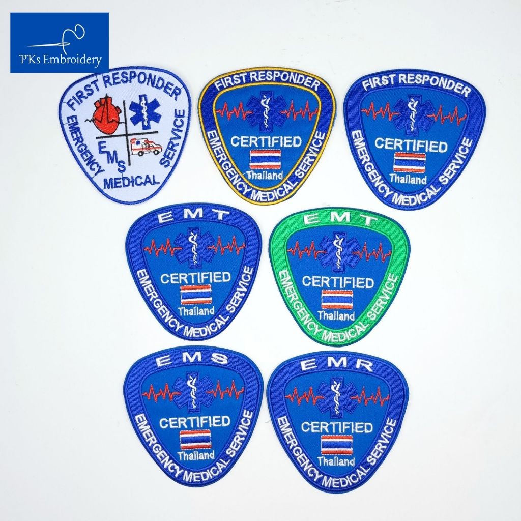 อาร์ม เครื่องหมาย EMT EMR EMS First Responder สำหรับหน่วยฉุกเฉิน สพฉ. ...