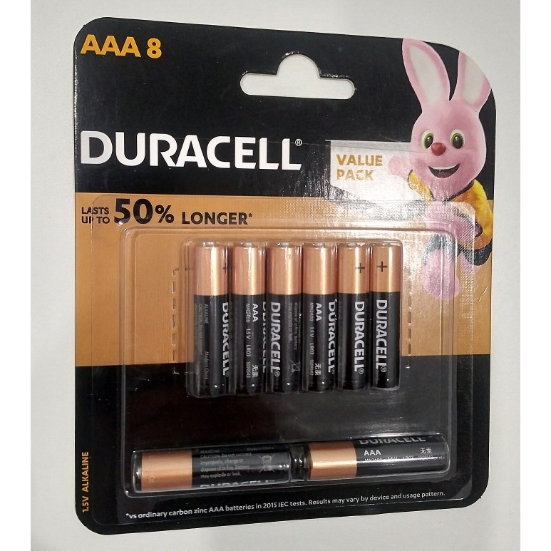 Duracell ถ่าน Alkaline Size AAA 1.5V แพค 4 ก้อน และ 8 ก้อน รุ่น LR03 ของแท้ | Shopee Thailand