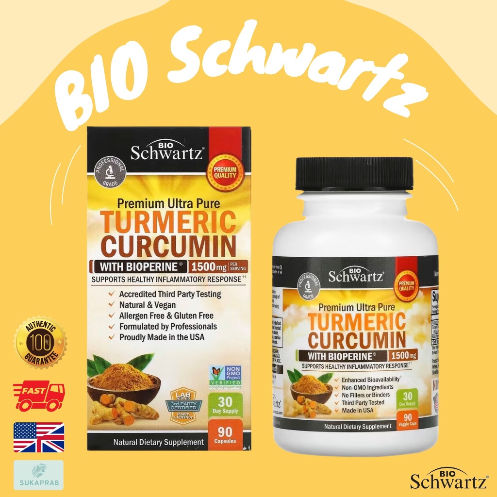 พร้อมส่ง BioSchwartz Turmeric Curcumin with Bioperine 1,500 mg 90 ... พร้อมส่ง BioSchwartz Turmeric Curcumin with Bioperine 1,500 mg 90 ...
