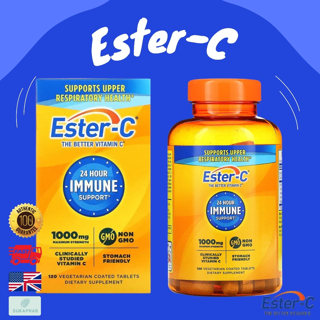 พร้อมส่ง Nature's Bounty Ester-C 1,000 mg 120 Vegetarian Coated Tablets ...