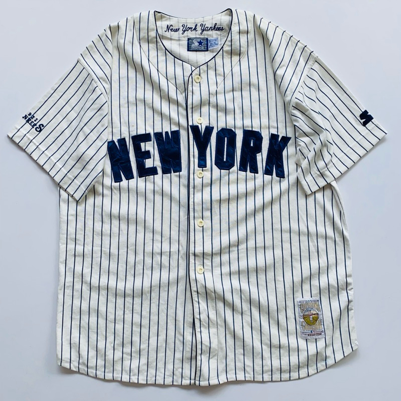 New York Yankees Baseball Shirt เสื้อเบสบอลของแท้ ลายปักทั้งตัว ผ้า65/ ...
