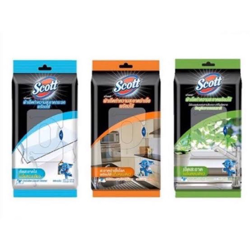 Scott cleaning wipes 30 sheets สก็อต ทิชชู่เปียกฆ่าเชื้อ อเนกประสงค์ ...