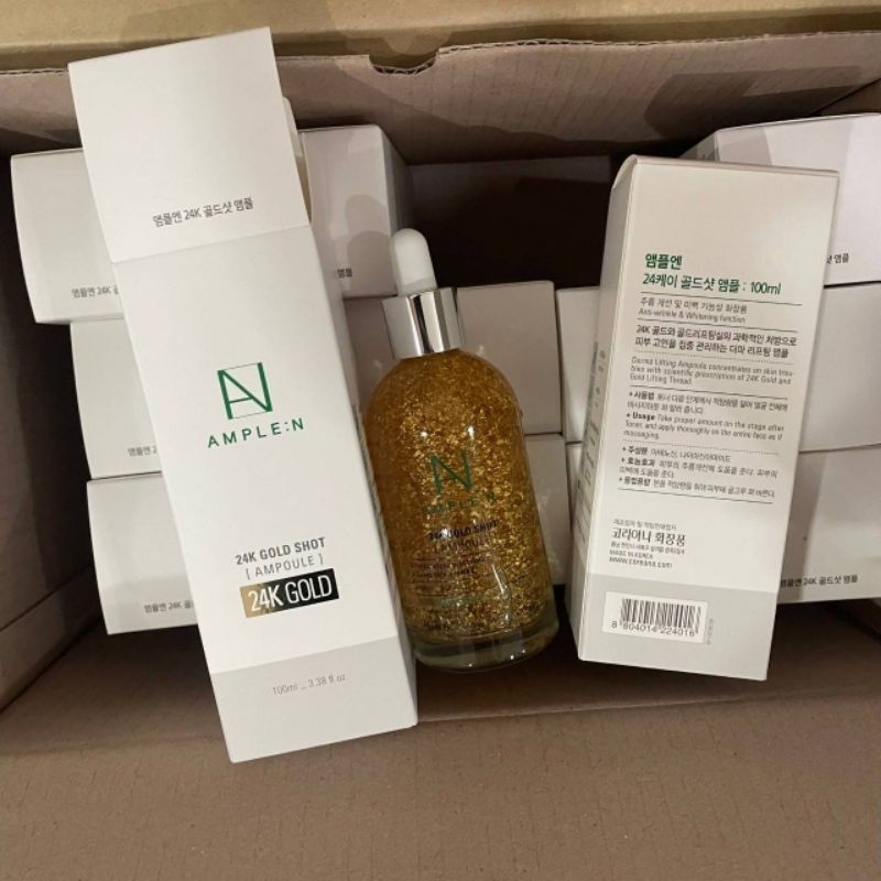 แพ็กเก็จ ใหม่ ♥️Coreana Ample N 24K Gold Shot Ampoule 100ml เซรั่มผสม ...