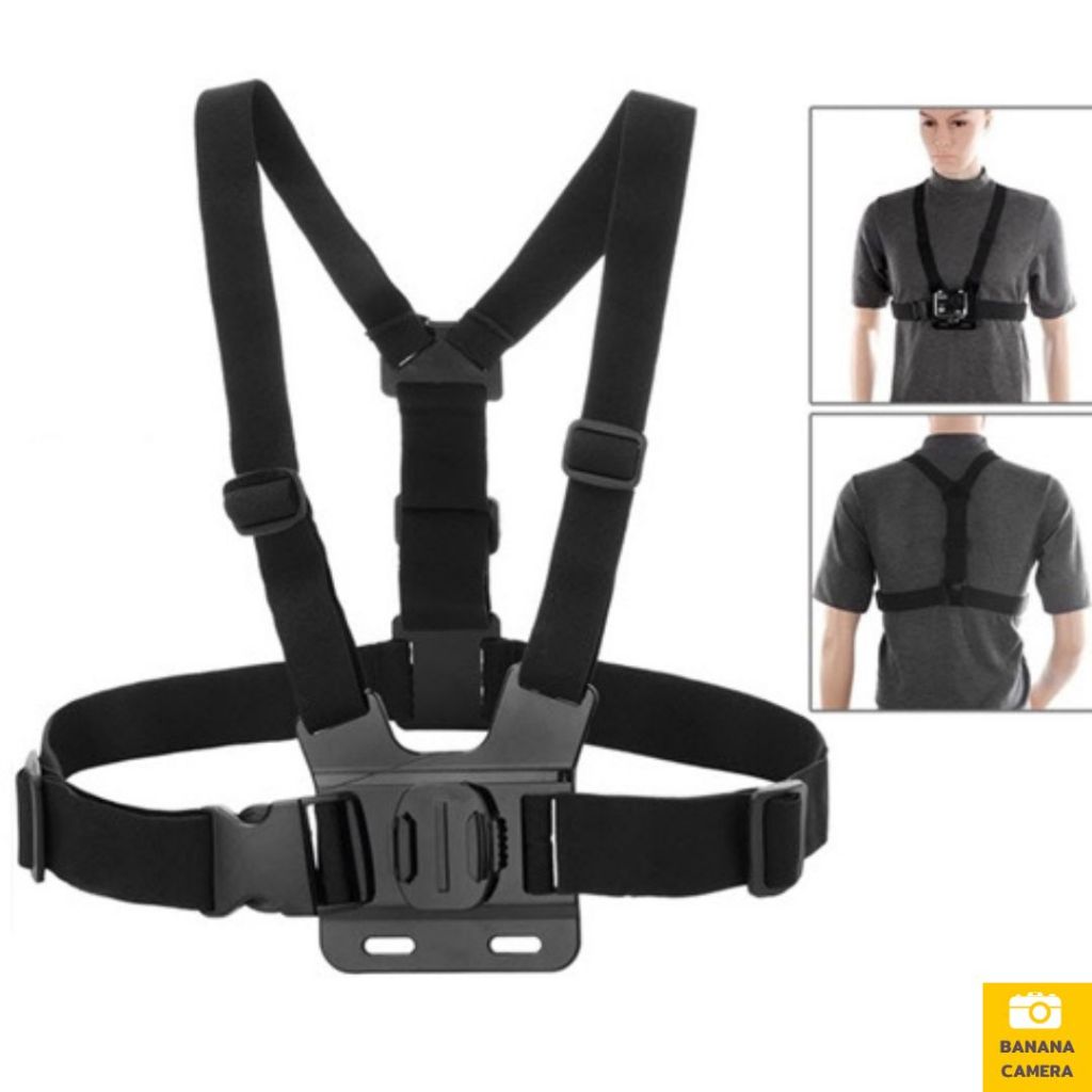 Banana Cameraสายรัดอก สายคาด สายคาดหน้าอกติดกล้องAction Camera (สีดำ ...