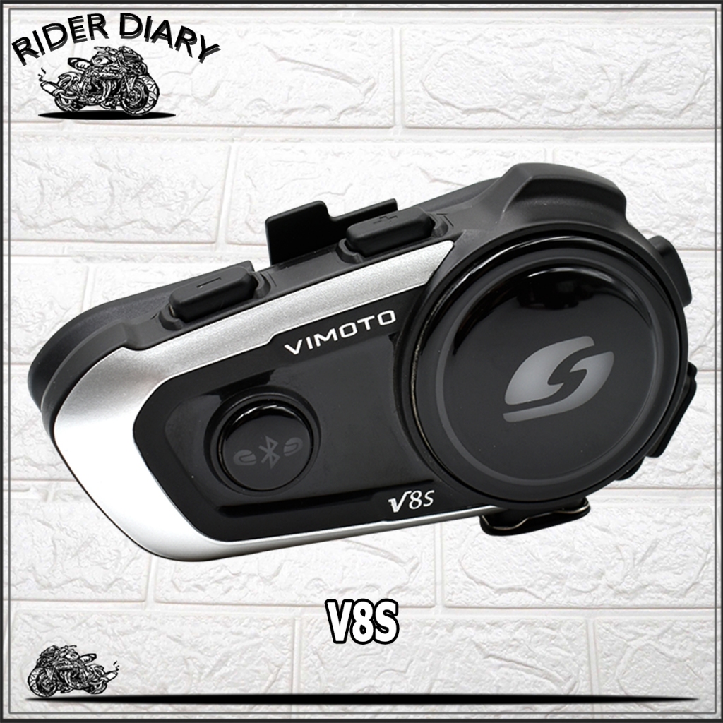 บูลทูธติดหมวกกันน็อค VIMOTO อินเตอร์คอม มีระบบตัดเสียงรบกวน 1000mah ...