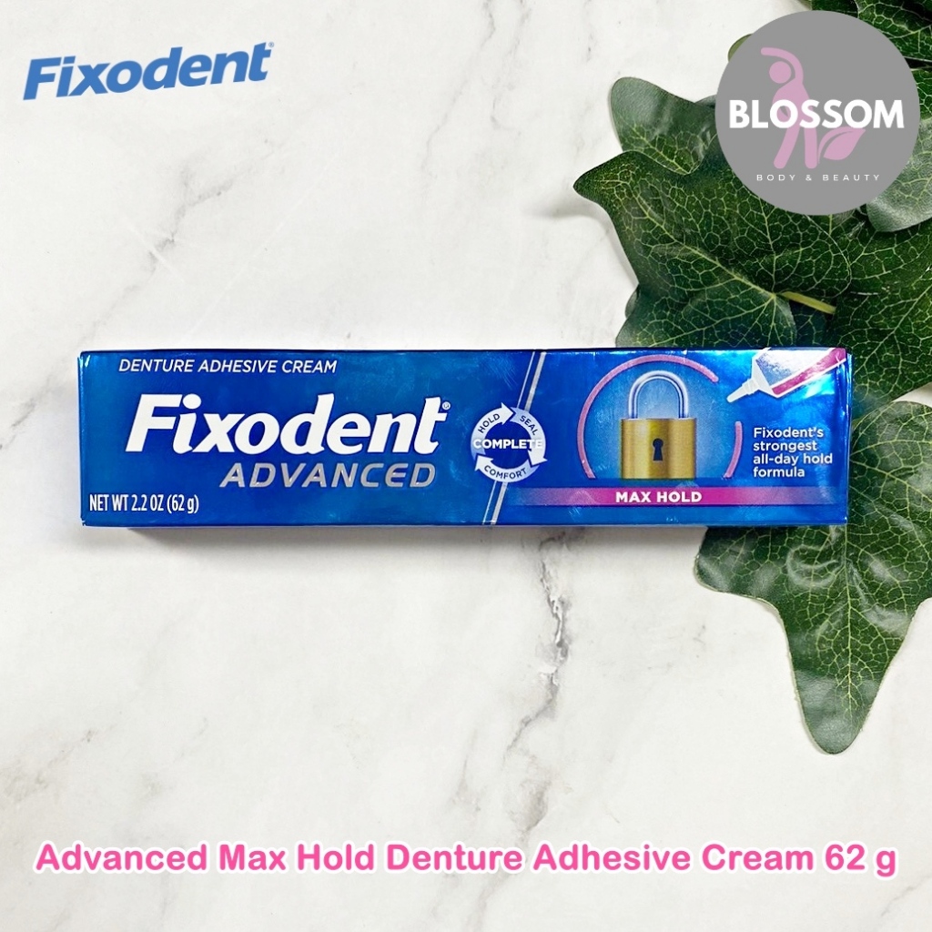 Fixodent - Advanced Max Hold Denture Adhesive Cream 62 g ฟิกโซเดนท์ ...