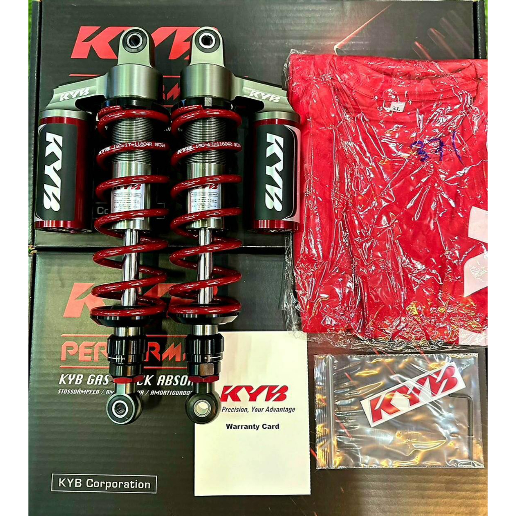 โช้คหลัง (KYB) K-Elite สูง 330 m. ใส่ WAVE ปรับรีบาวน์ได้ **รุ่นใหม่แถมเป็นปลอกแขนแทนเสื้อค่ะ ...