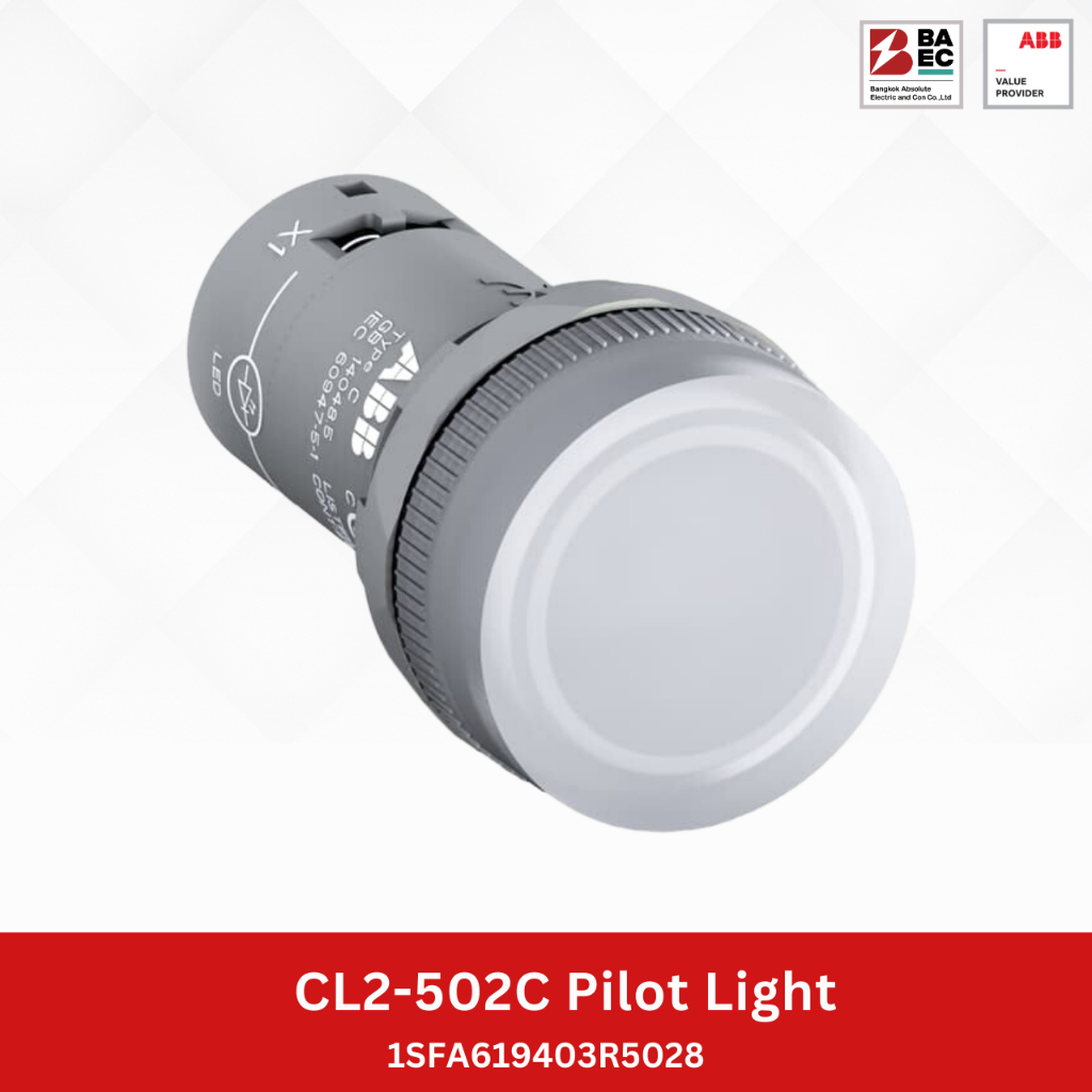 ABB Pilot Lamp CL2-502C 24V AC/DC สีขาว | Shopee Thailand