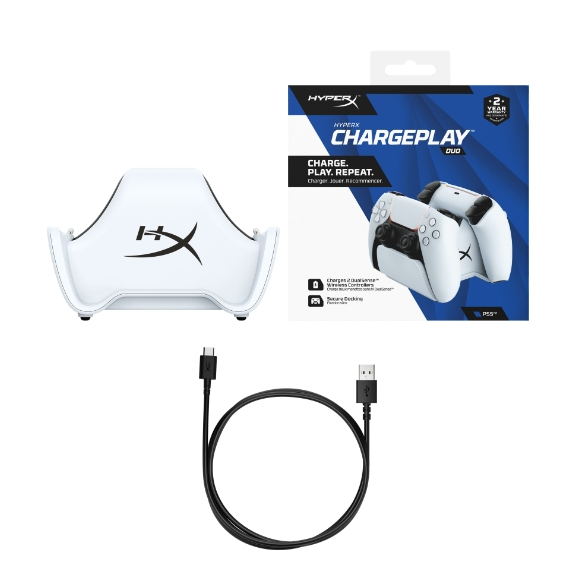 HYPER-X ChargePlay Duo แท่นชาร์จคอนโทรลเลอร์ สำหรับ PS5 (สีขาว) HPX ...