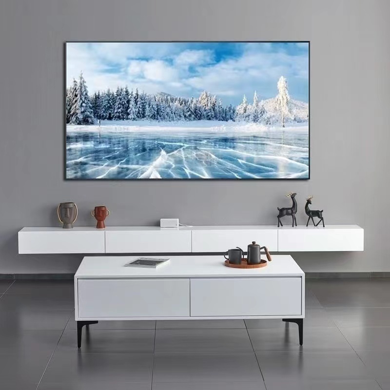 ชั้นวางทีวีติดผนัง ตู้วางทีวีสองสีหลายขนาดสามารถประกบ120-180cm | Shopee Thailand