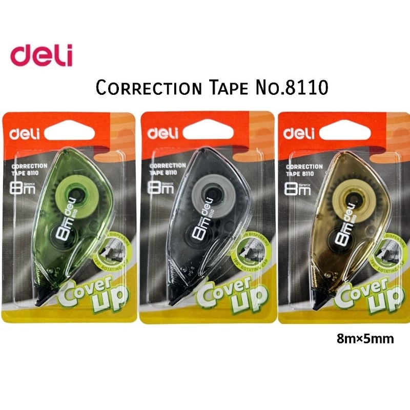 Deli เทปลบคำผิด Correction Tape No.8110 ขนาด 5mm×8m (ราคาต่อ 1 ชิ้น คละสี) | Shopee Thailand