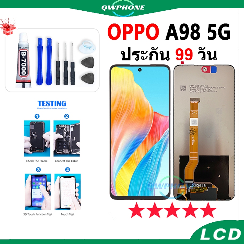 LCD OPPO A98 5G รุนใหม หน้าจอ+ทัช หน้าจอโทรศัพท์ หน้าจอ จอ oppo a98 5g ...