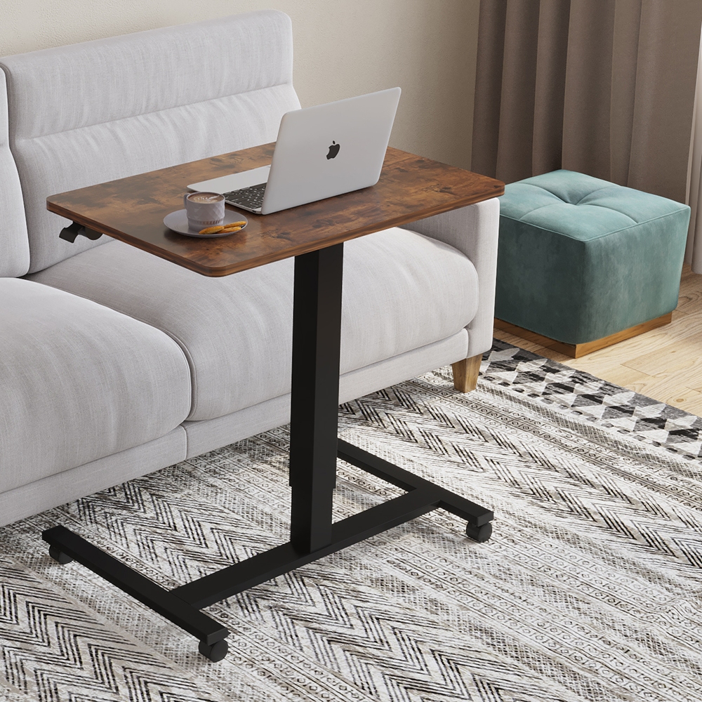 Height Adjustable Laptop Table 71CM Small Desk Mobile Standing Table ...