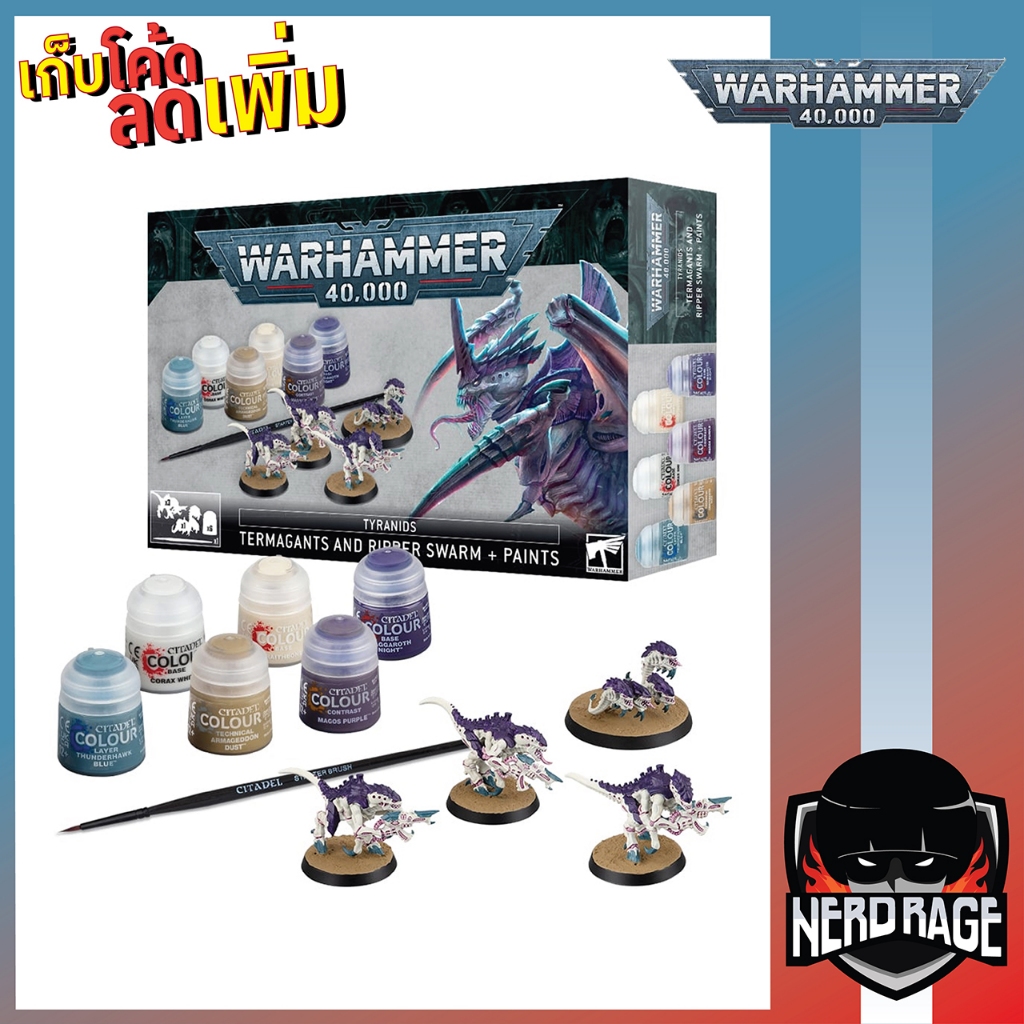 Warhammer 40K Paint set Tyranids: Termagants and Ripper Swarm + Paints ...
