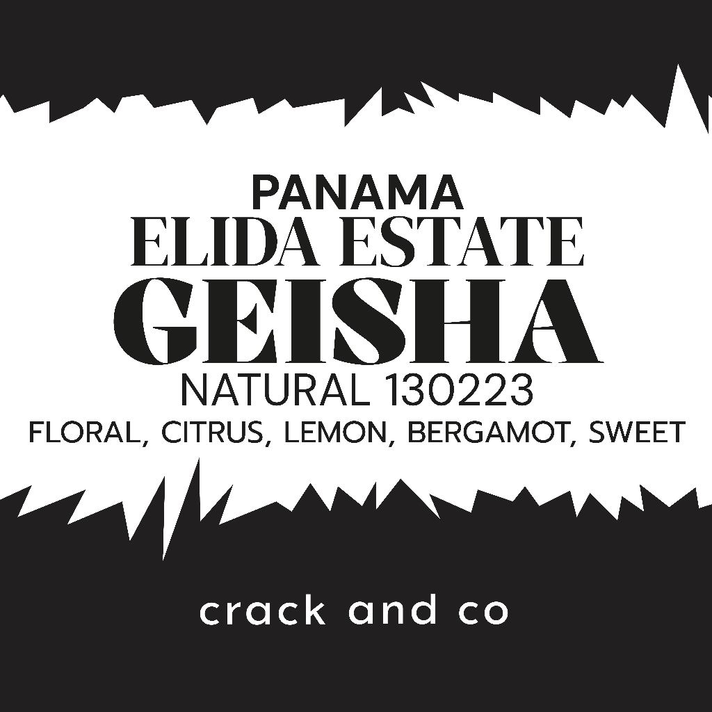 100G | Panama Elida Estate Geisha Natural 130223 | Light Roast | crack ...