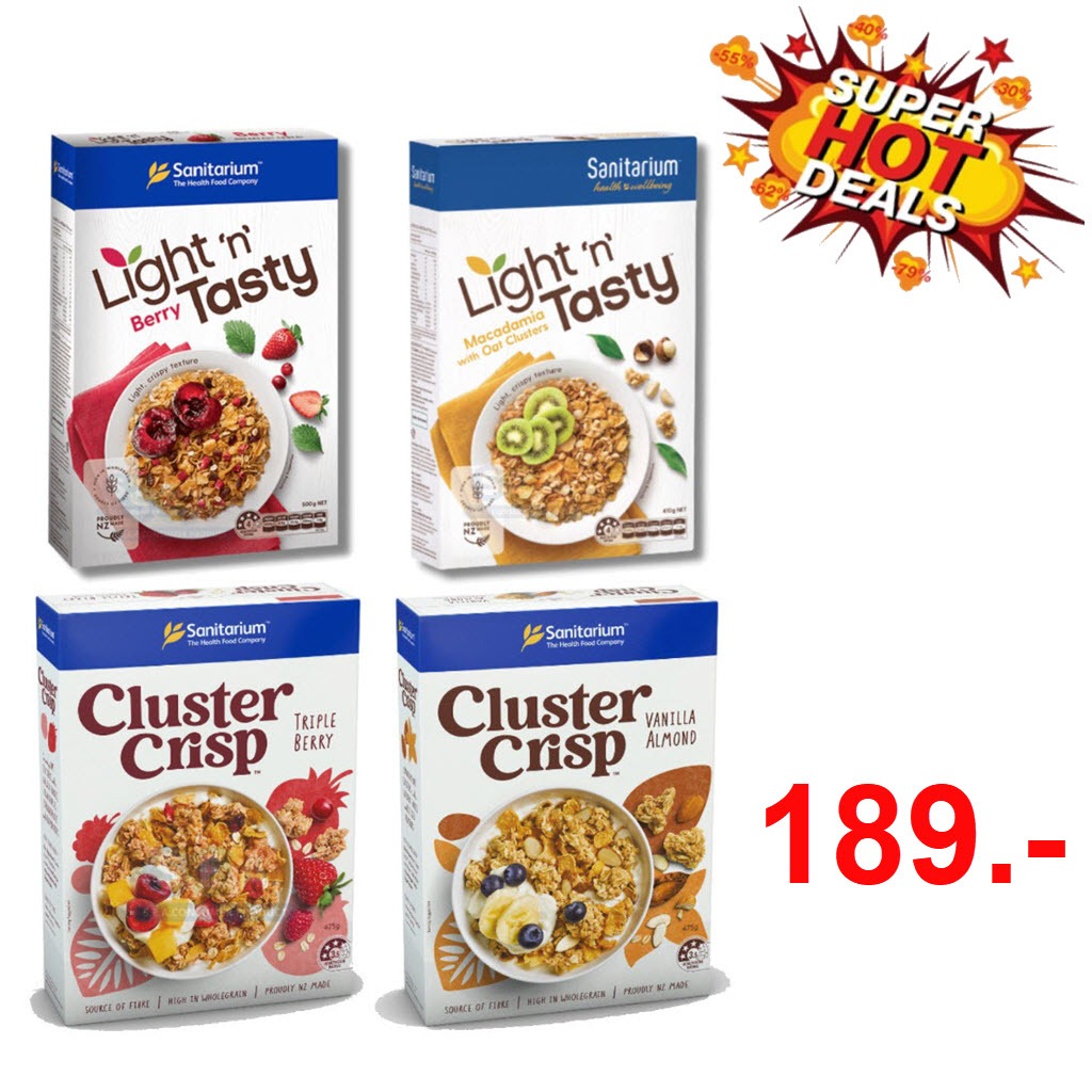 Sanitarium Weet Bix Cluster Crisp / Light n Tasty แซนนิทาเรี่ยม ธัญพืช ...