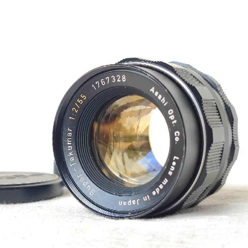 เลนส์มือหมุน Super-Takumar 55 mm F2 (Yellow) mount M42.#1767328 ระยะ ...