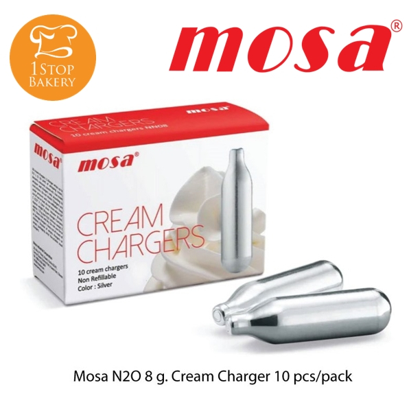 Mosa N2O 8 g. Cream Charger 10 pcs/pack / ครีมชาร์จเจอร์สำหรับใช้กับ ...