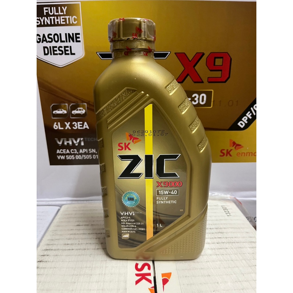 SK ZIC X-9000 15W40 CJ-4 น้ำมันเครื่องยนต์ดีเซลสังเคราะห์แท้ 100% SAE 15W40 API CJ-4 / ACEA E7 ...