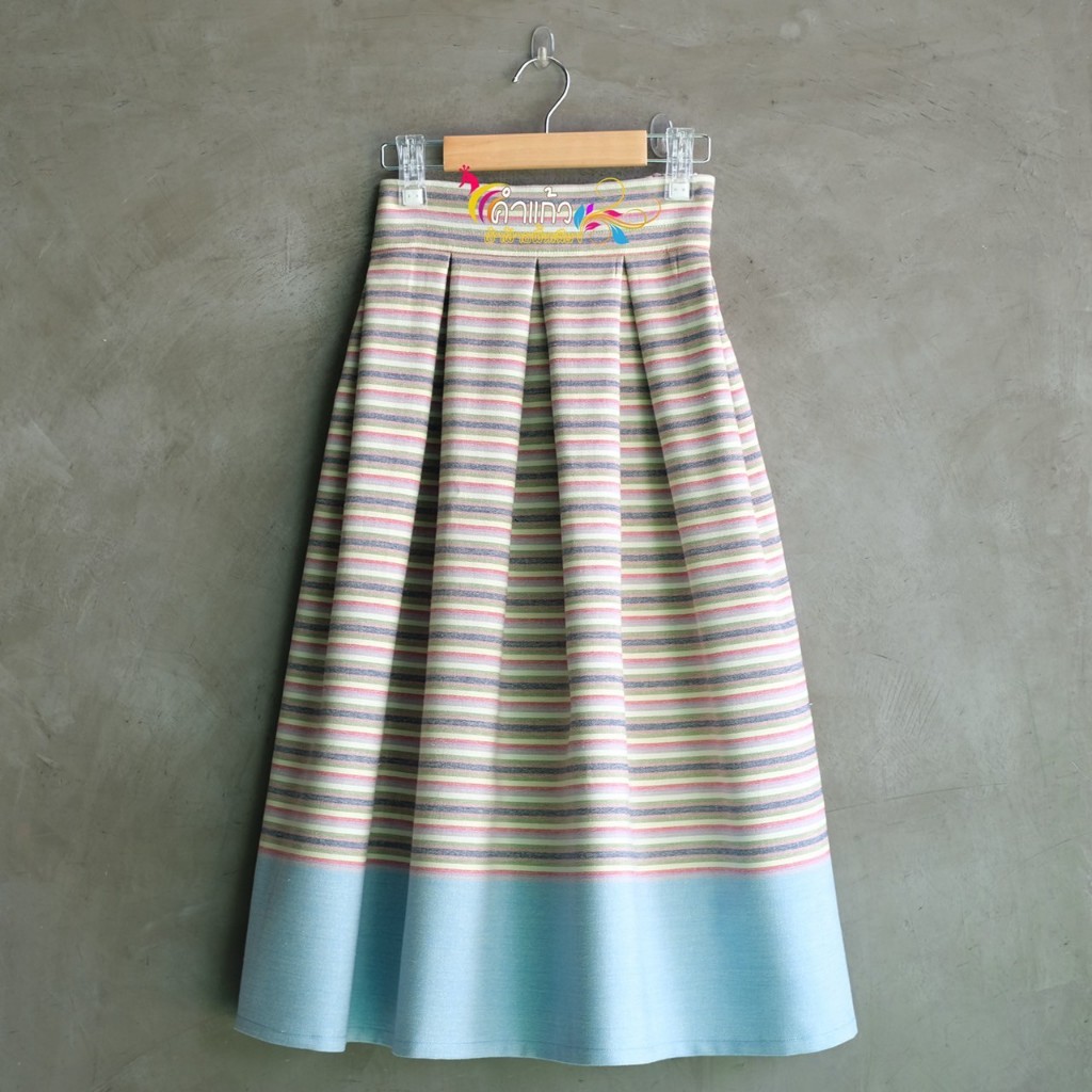ผ้าฝ้ายพื้นเมือง รุ่นกระโปรงทวิสสีธรรมชาติFF226 | Shopee Thailand