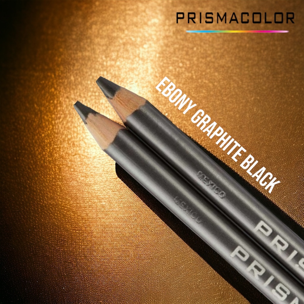 ดินสอไม้ กราไฟต์ สีดำ Prismacolor Ebony Jet Black Extra Smooth 14420 (จำหน่ายแบบแท่งเดี่ยว ...
