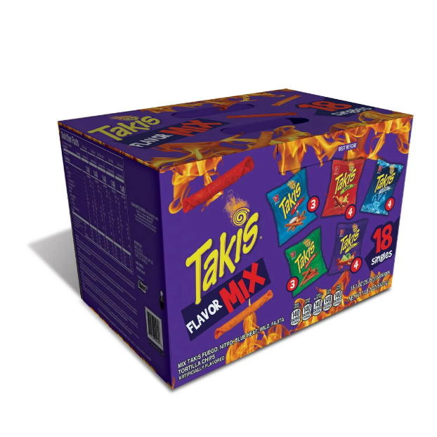 TAKIS Rolled Flavor Mix Tortilla Chips Variety Pack of 18 ซอง | Shopee ...