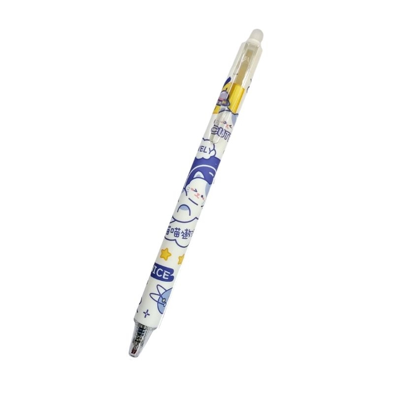 Aodemei ปากกาเจลลบได้ แบบกด ลายการ์ตูน ขนาด 0.5มม. หมึกน้ำเงิน (ราคาต่อ ...