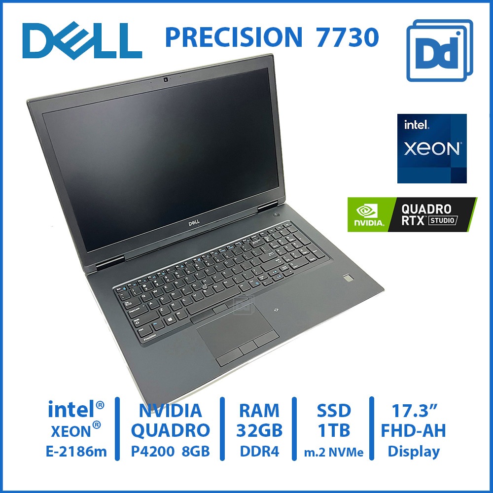 DELL PRECISION 7730 INTEL XEON E-2186m NVIDIA Quadro P4200 8GB RAM 32GB ...
