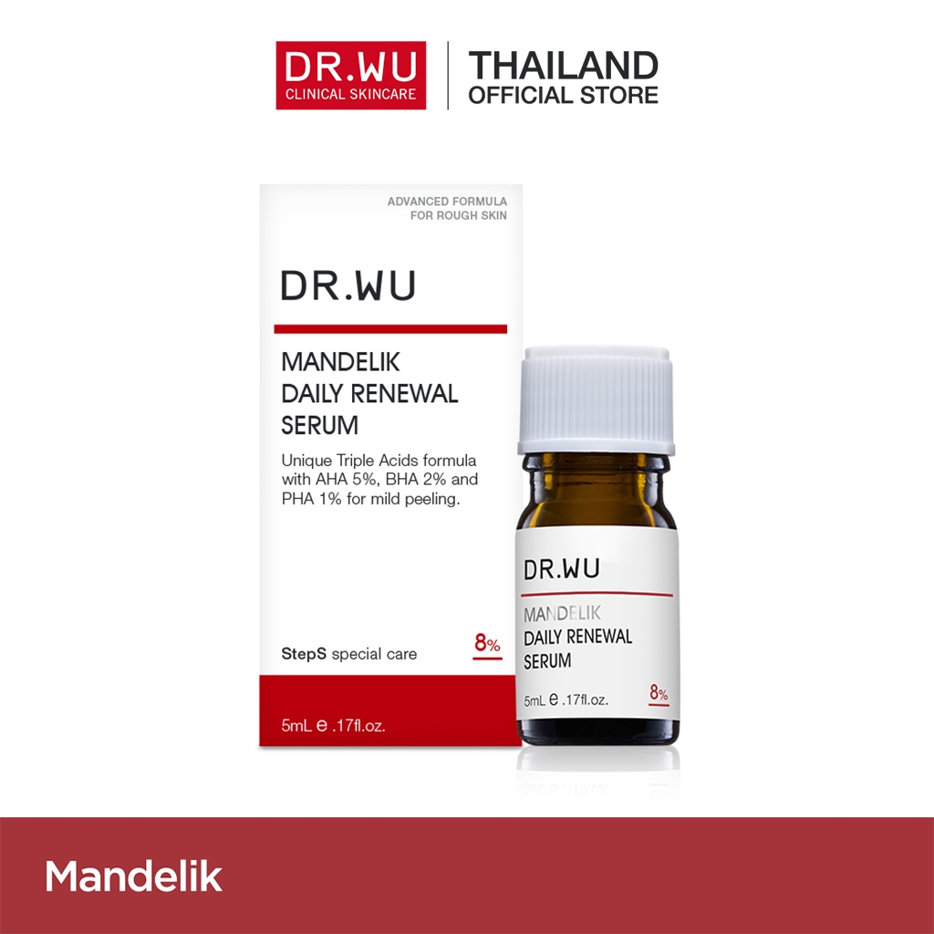 DR.WU MANDELIK DAILY RENEWAL SERUM 8% 5ML exp 01.08.2025 | Shopee Thailand
