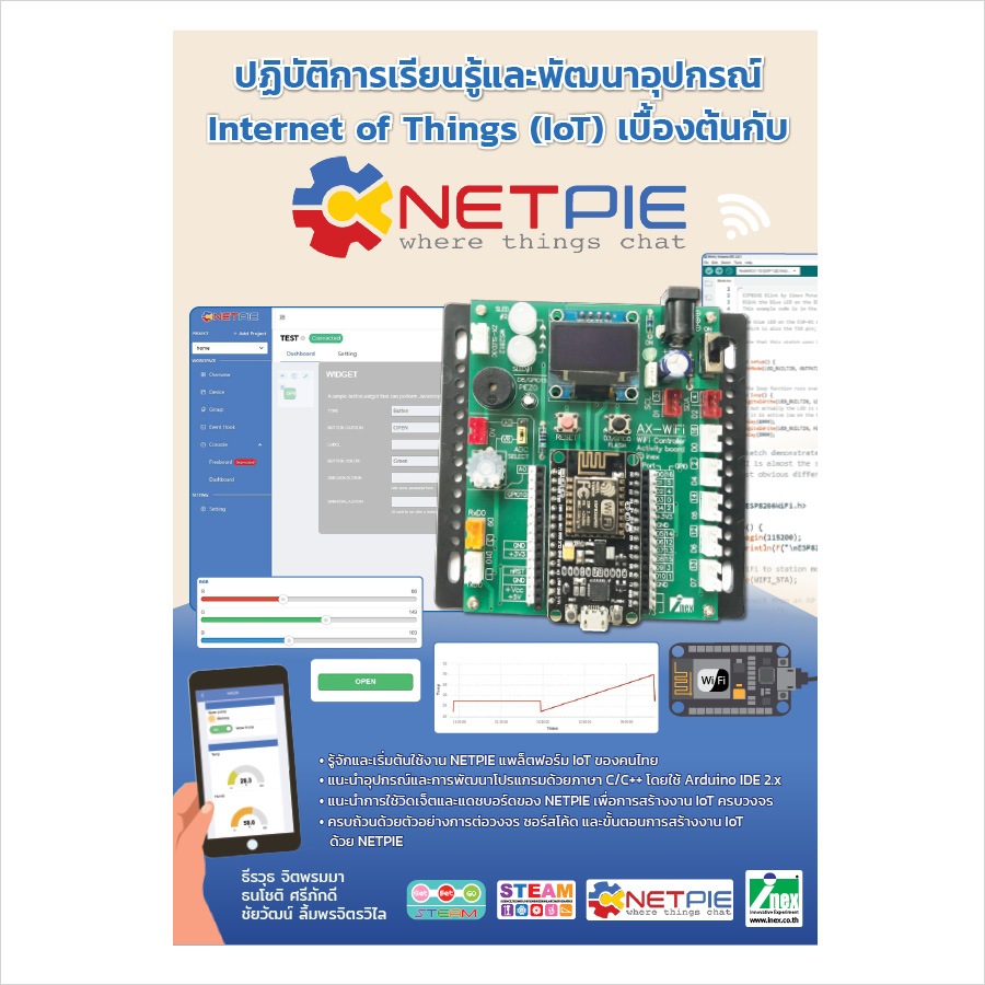 INEX หนังสือปฏิบัติการเรียนรู้และพัฒนาอุปกรณ์ IoT กับ Netpie/ภาษาC/C++ ...