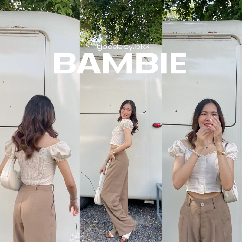 Bambie เสื้อแขนตุ๊กตาผ้าคอตตอลลินิน | Gooddsy.bkk | Shopee Thailand