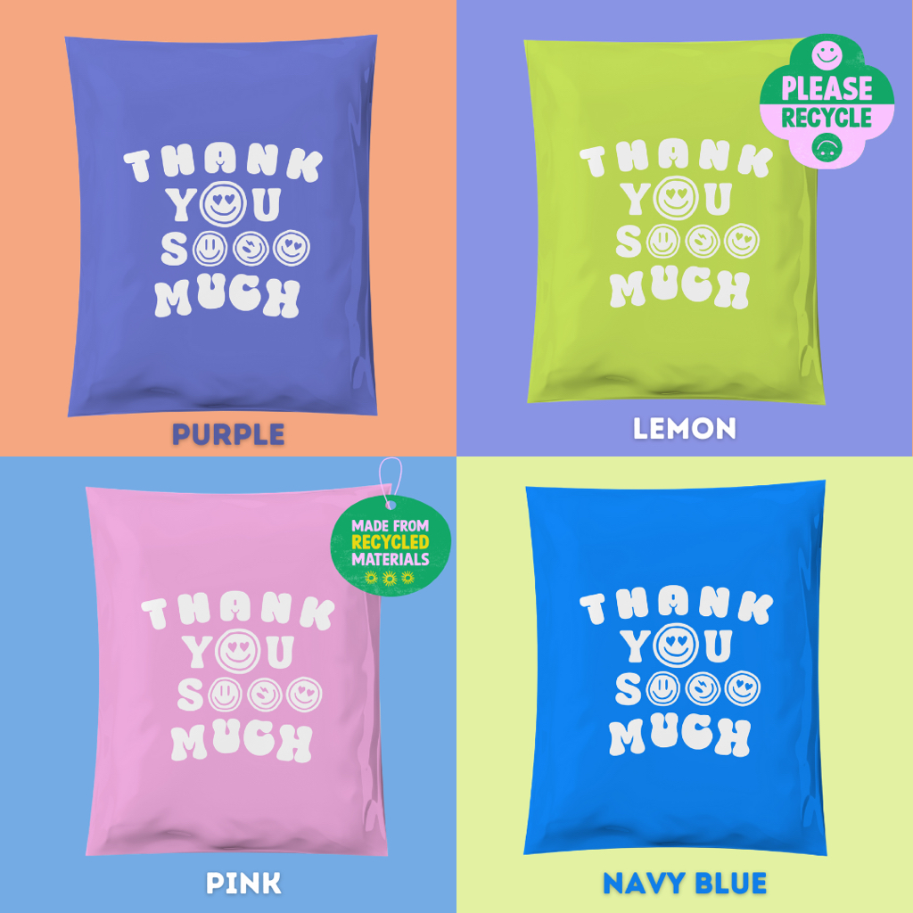 สินค้าใหม่! 50ซอง|แพค ซอง100% Recycled มี4สี ซองไปรษณีย์ Thank you sooo ...