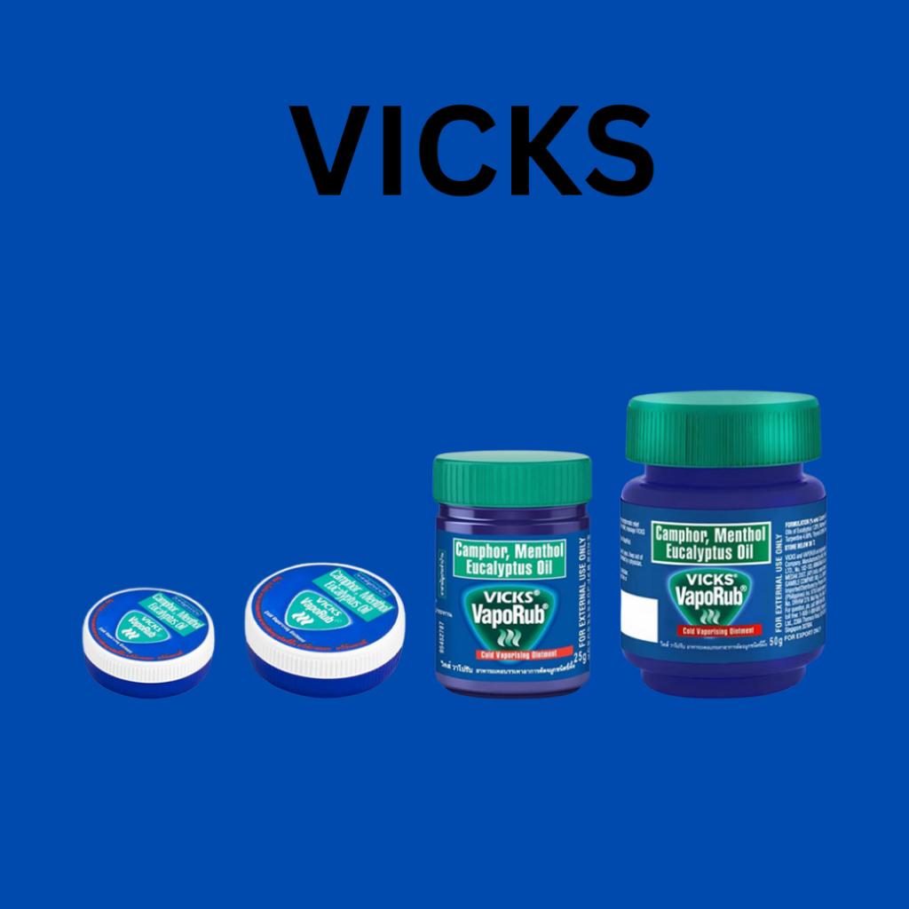 Vicks Vaporub วิคส์ วาโปรับ มี 4 ขนาด Vick ขนาด 5g 10g 25g และ 50g ...