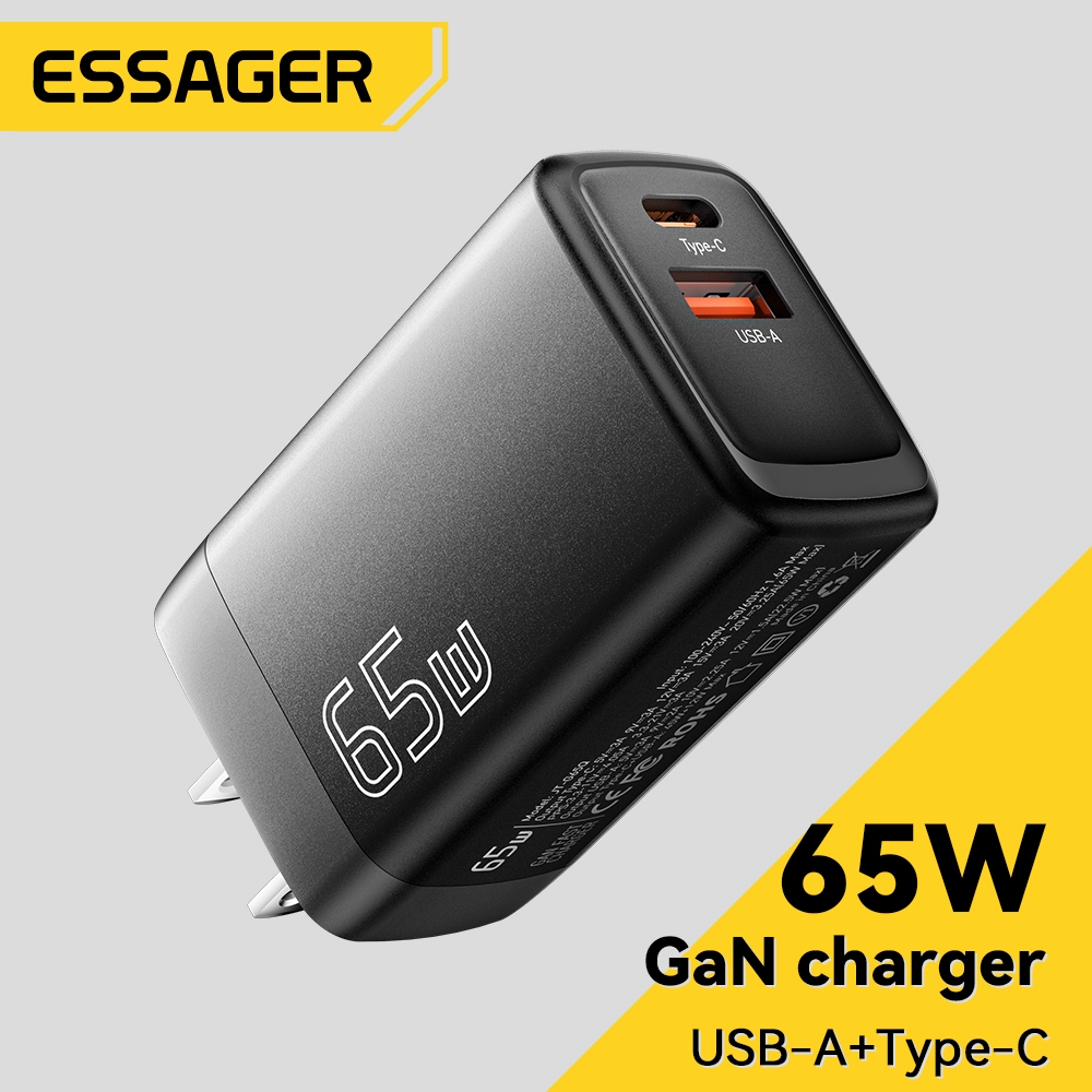 Essager 65W เครื่องชาร์จ GaN USB Type C ที่ชาร์จเร็ว PPS QC3.0 PD ...