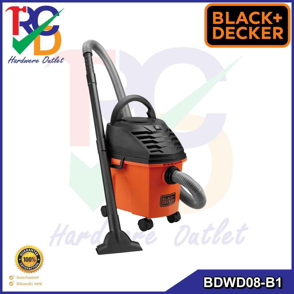 Black + Decker รุ่น BDWD08-B1 เครื่องดูดฝุ่นเปียกแห้ง (ขนาดถังเก็บฝุ่น ...