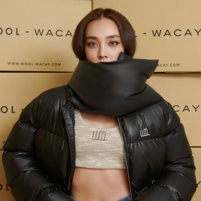 WACAY x WOOL Saturn Puffer Coat แจ็คเก็ต กันลม ถอด collar ได้ มี 3 สี ...