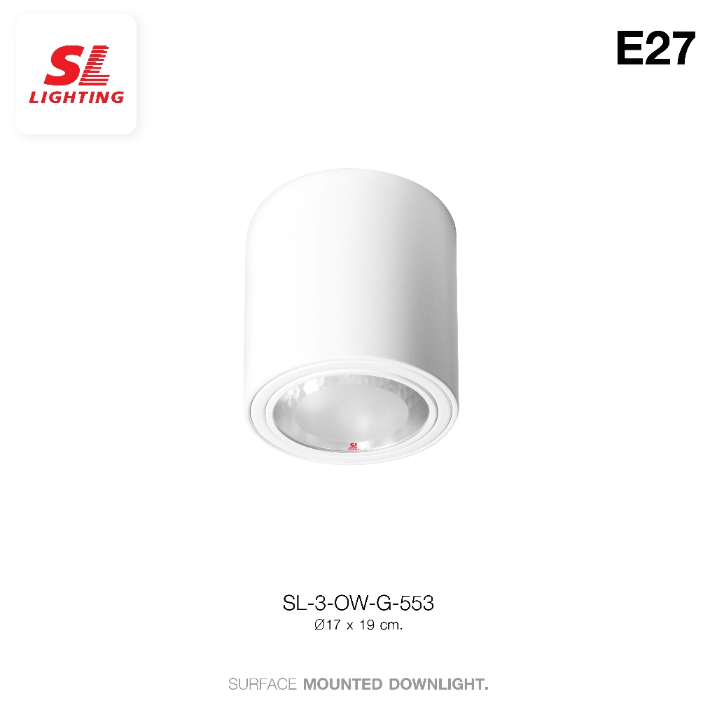 SL LIGHTING | Surface Mounted Downlight โคมไฟติดเพดาน ดาวน์ไลท์ติดลอยทรงกลม ขั้ว E27 รุ่น SL-3 ...