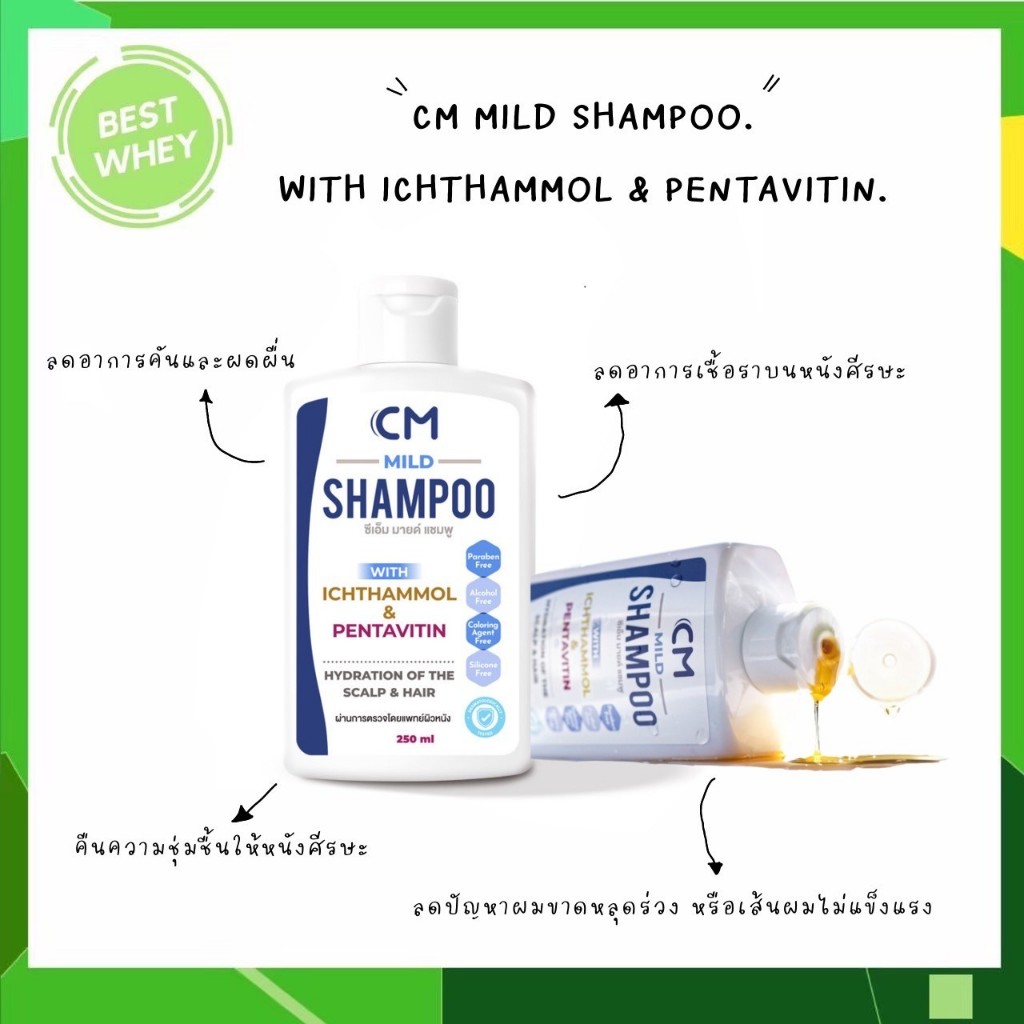 CM Mild shampoo ซีเอ็ม มายด์ แชมพู ขนาด250 ml | Shopee Thailand