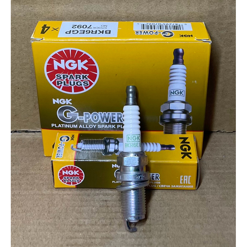 หัวเทียน NGK #BKR6EGP (7092 G-POWER PLATINUM) หัวเทียนเข็ม จำนวน 4 ตัว ...