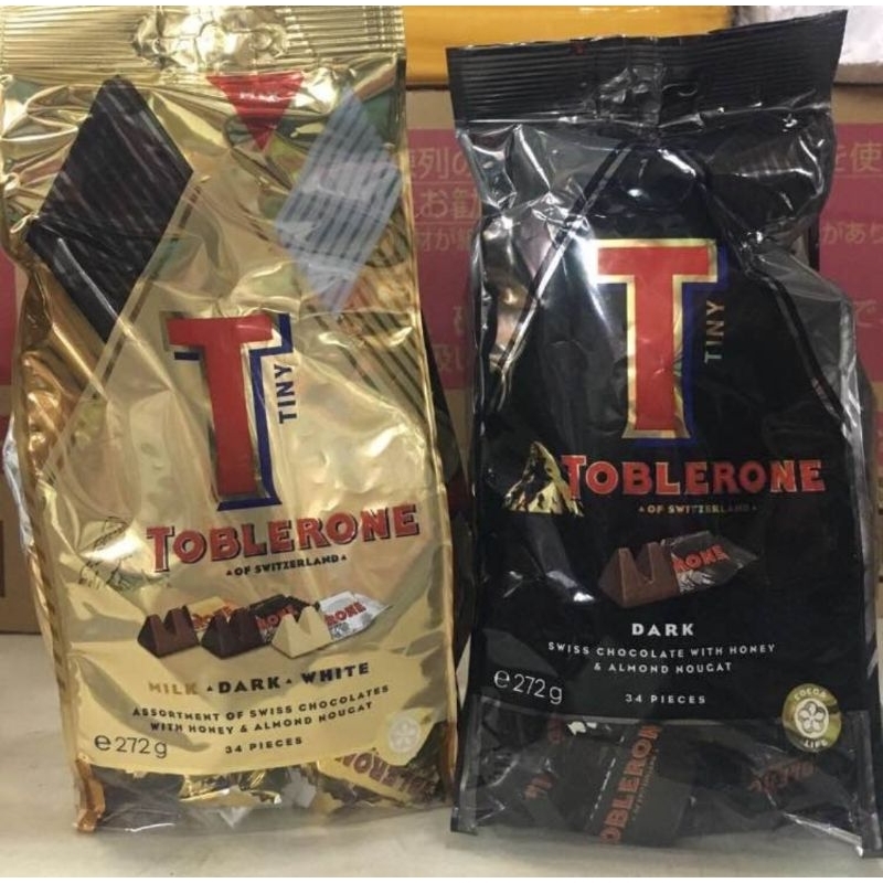 Toblerone Tiny Mix Chocolate ช็อกโกแลตท็อปเบอโรน มี2รส ขนาด 272กรัม ...