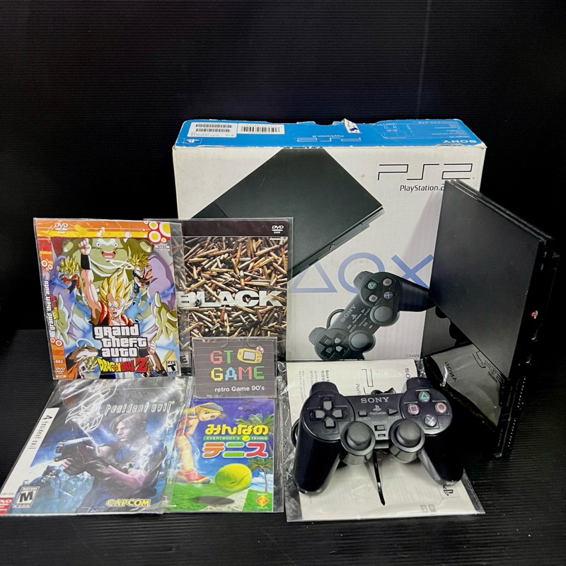 🎮 SONY PS2 Slim Coppydis Boxed 🕹 SCPH-90006 CB 📺 Japan 🇯🇵 220v. งานกล่อง Ps2 Slim รุ่น 9 แปลง ...