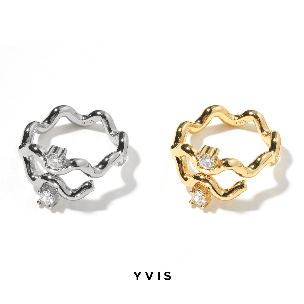 YVIS Spaghetti Gem Ring (Adjustable) | Shopee Thailand