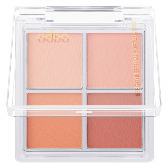 Odbo Signature 4 Shades Blusher โอดีบีโอ ซิกเนเจอร์ 4 เฉด บลัชเชอร์ OD1309 | Shopee Thailand
