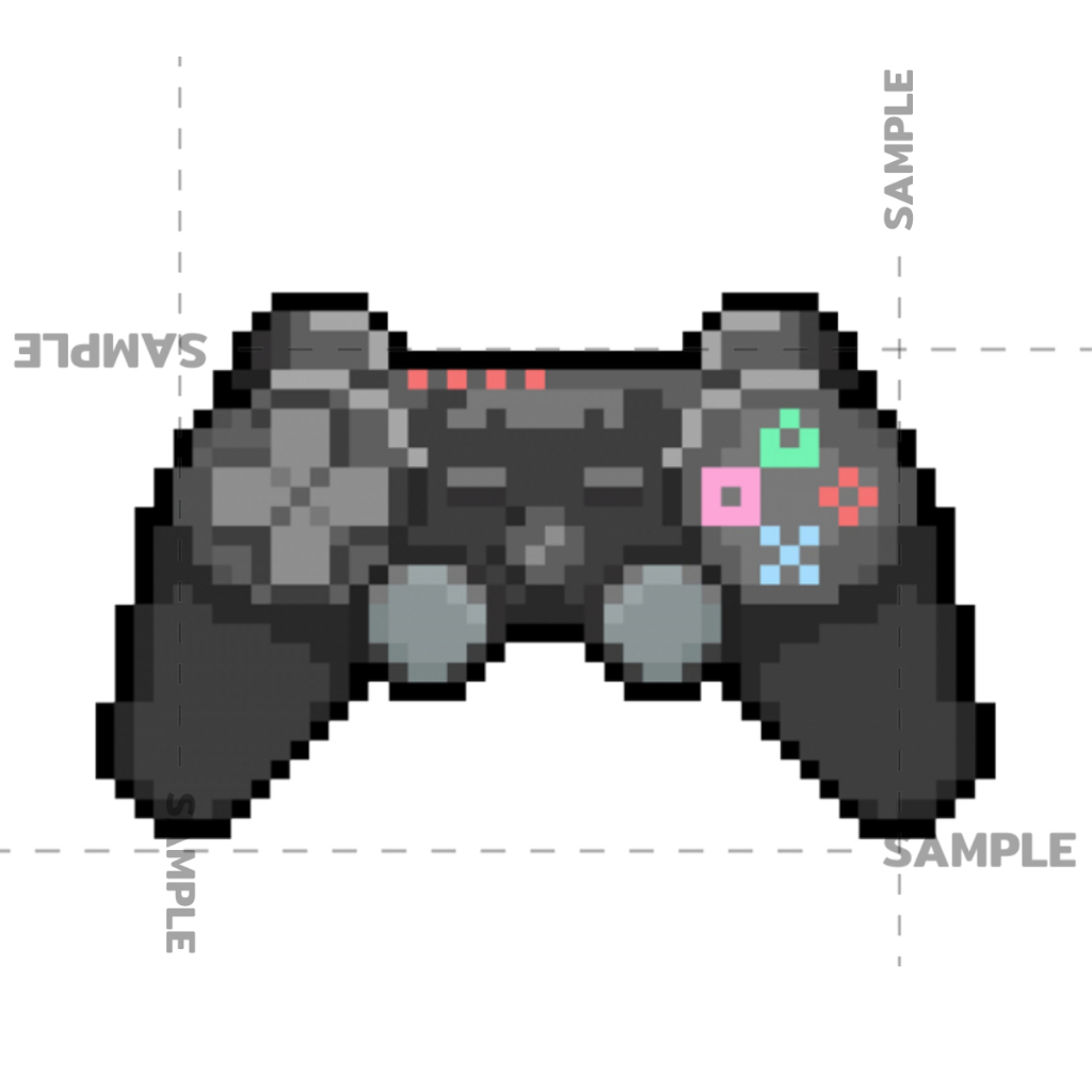 Game Pixel สติกเกอร์ 2 แผ่น สติ๊กเกอร์ เกมมิ่ง จอยเกม Stickers gaming ...