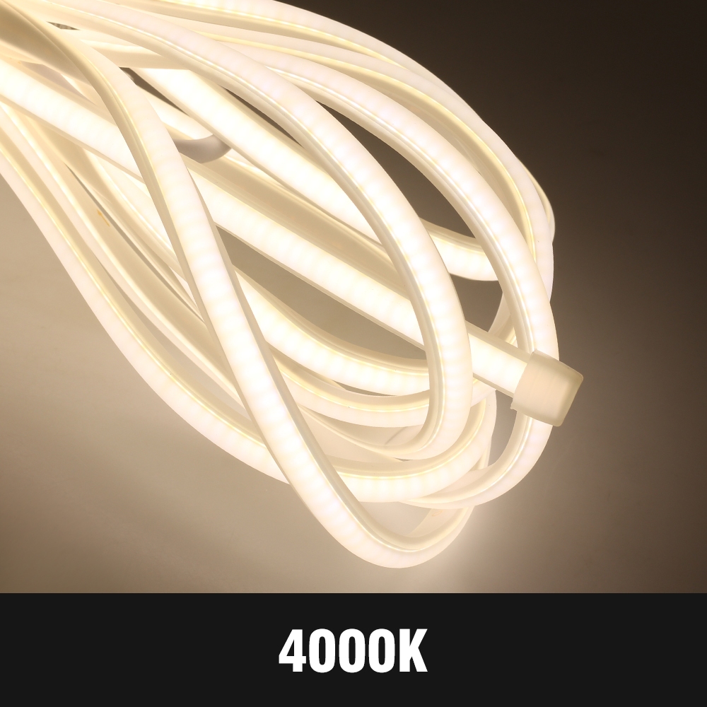 220V LEDไฟเส้น COB แถบไฟ 3 สี ความหนาแน่นสูง ยืดหยุ่น IP67กันน้ำ ไฟแต่ง ...