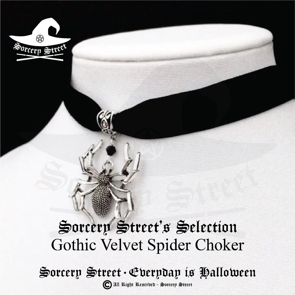 Sorcery Street's Selection Gothic Velvet Spider Choker 30.5+5cm สร้อยคอ ...