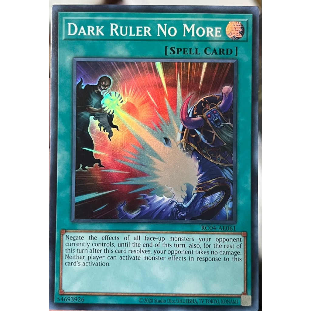 Yugioh Asia-Eng [RC04-AE061] Dark Ruler No More (Super Rare) การ์ดเกม ...